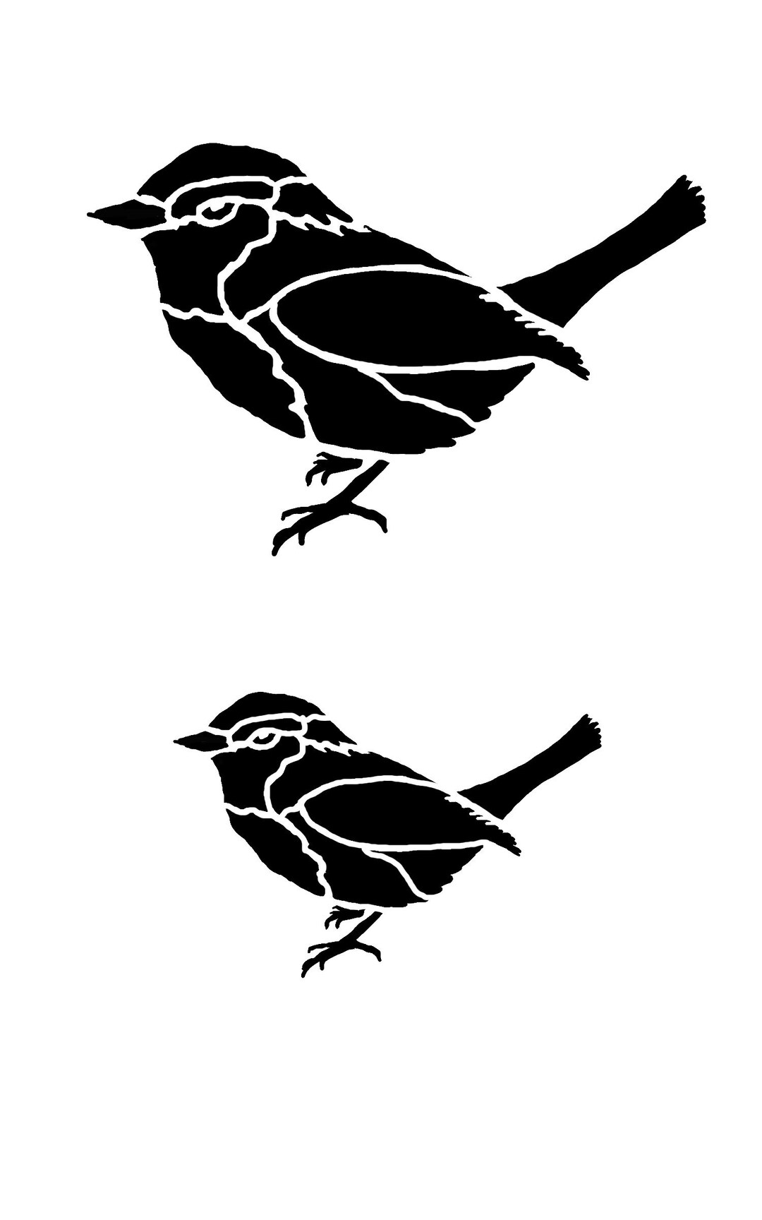 Detailed Birds 3 5x8 Stencil, Crafting, Baking, Kids, Journaling, Art ...