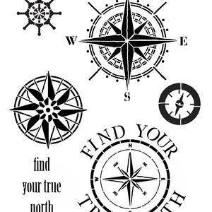 Find Your True North 8x10 Stencil, Crafting, Baking, Kids, Journaling ...