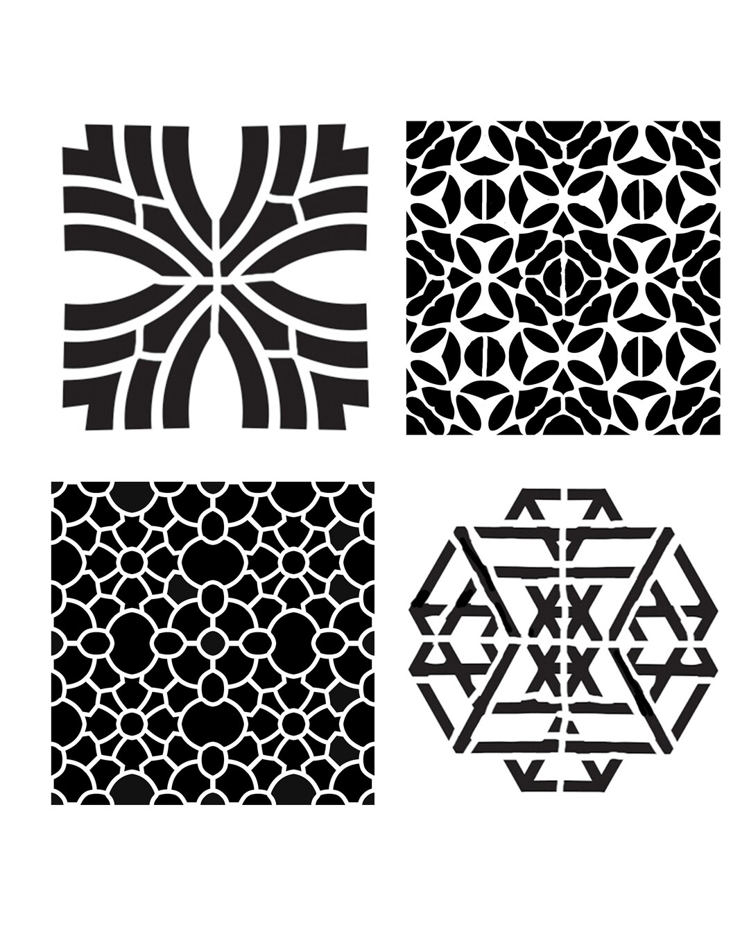 Modern Pattern Minis 2 8x10 Stencil, Crafting, Baking, Kids, Journaling ...