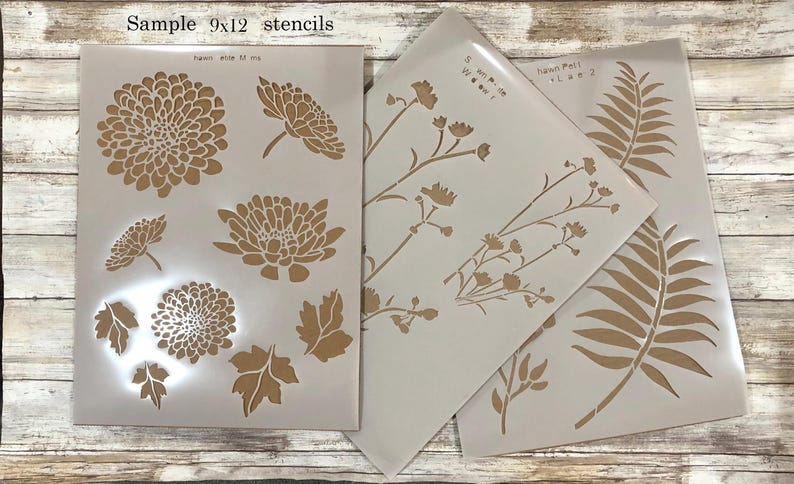 Simple Background 3 9x12 Stencil, Crafting, Baking, Kids, Journaling ...