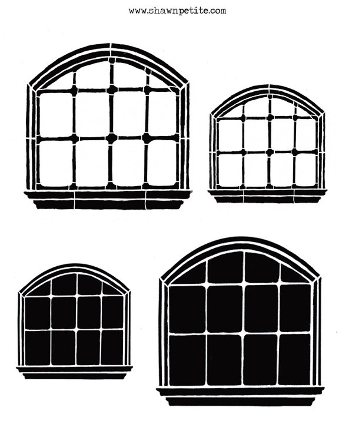 Windows 2 8x10 Stencil, Crafting, Card Making, Baking, Journaling, Art ...