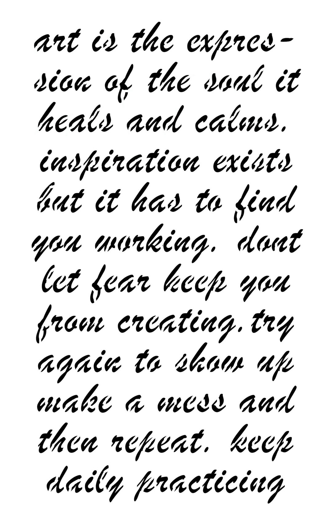 Background Script 5x8 Stencil, Crafting, Baking, Kids, Journaling, Art ...