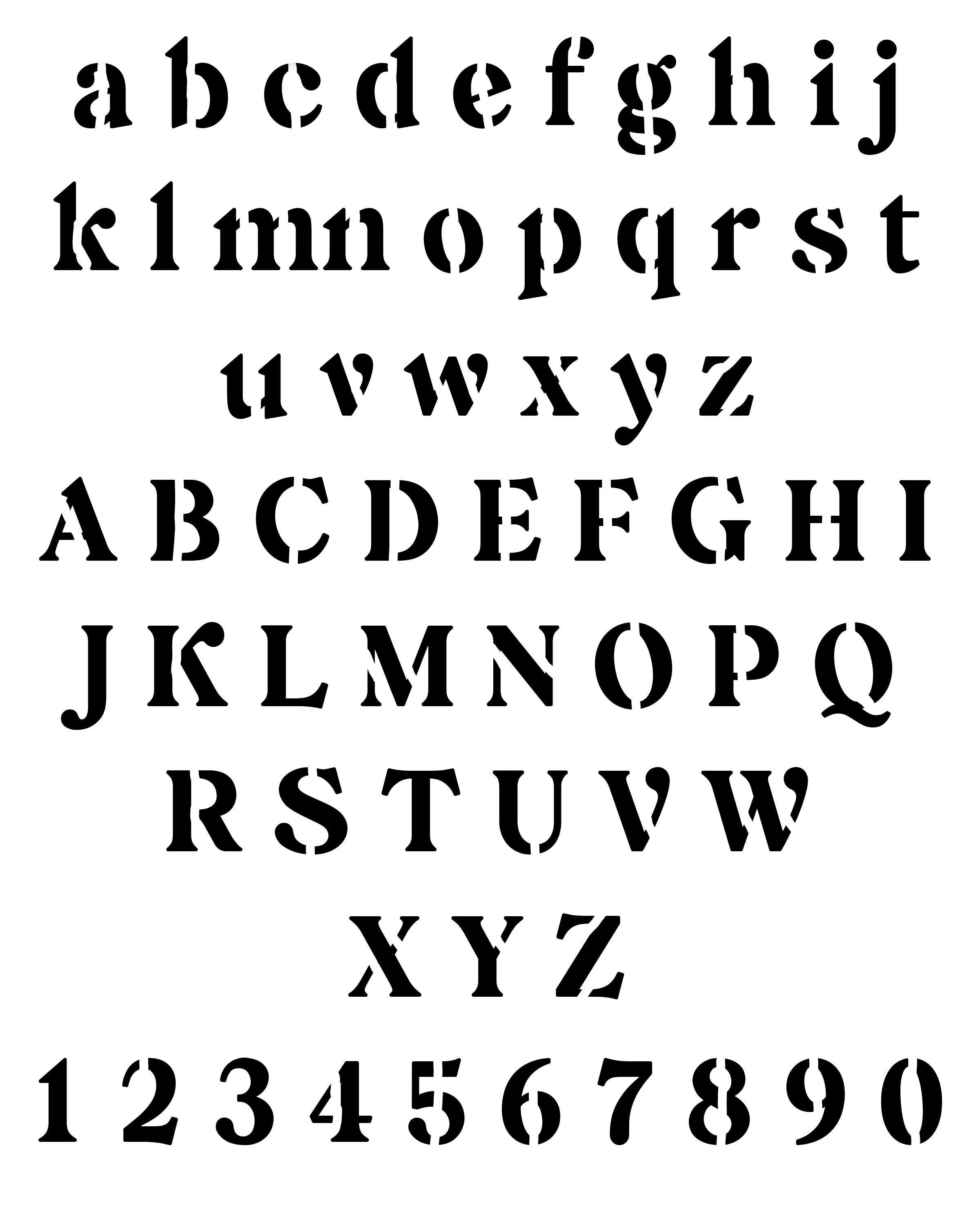 Newspaper Font Alphabet