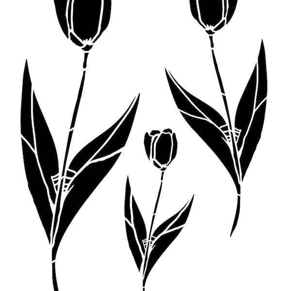 Tulip Stencil - Etsy