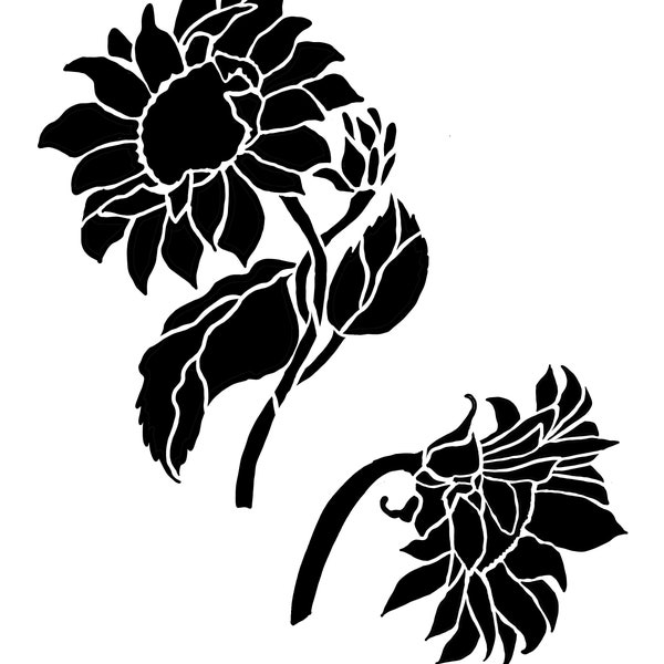 Sunflower Stencil for Painting - Etsy