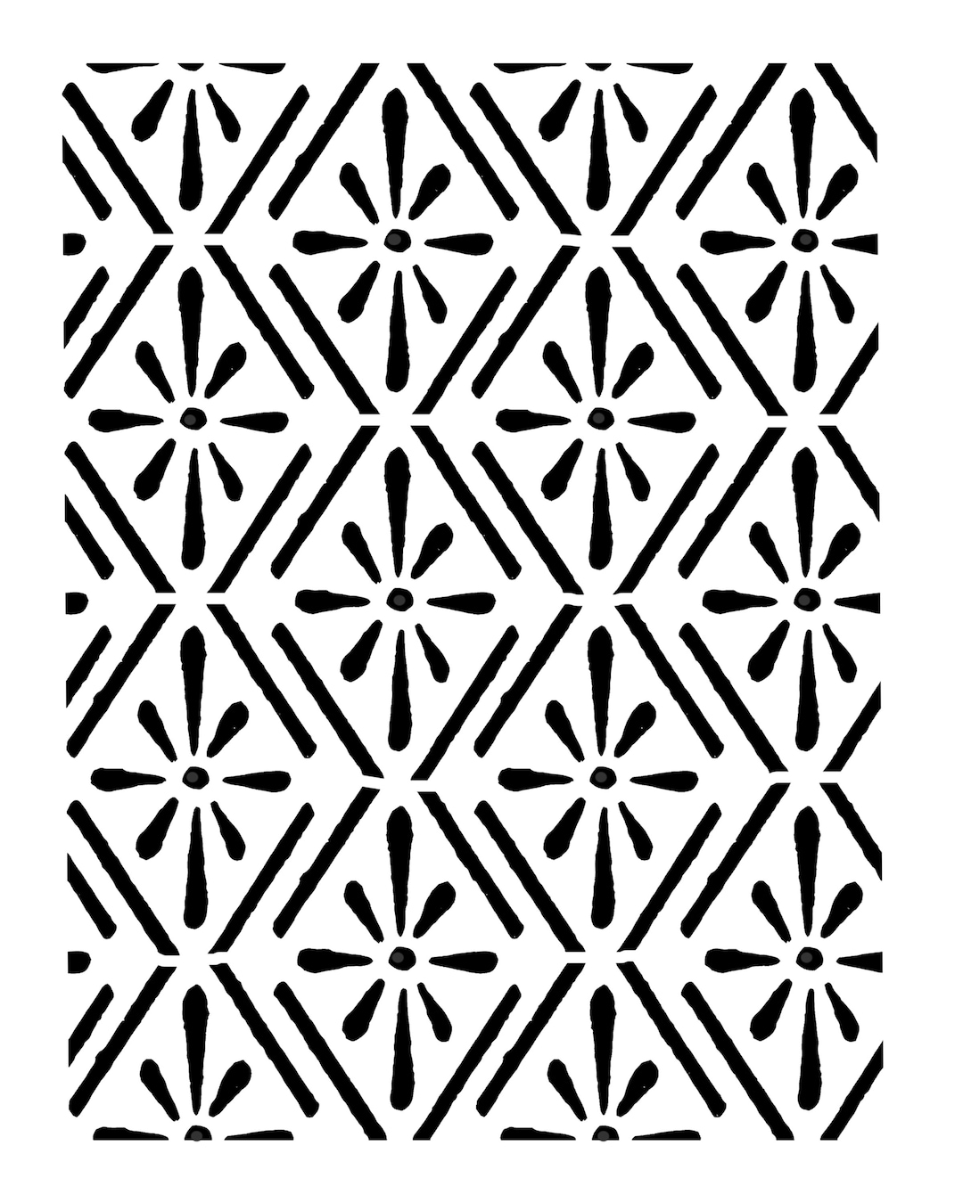 Vintage Pattern 1 8x10 Stencil, Crafting, Baking, Kids, Journaling, Art ...