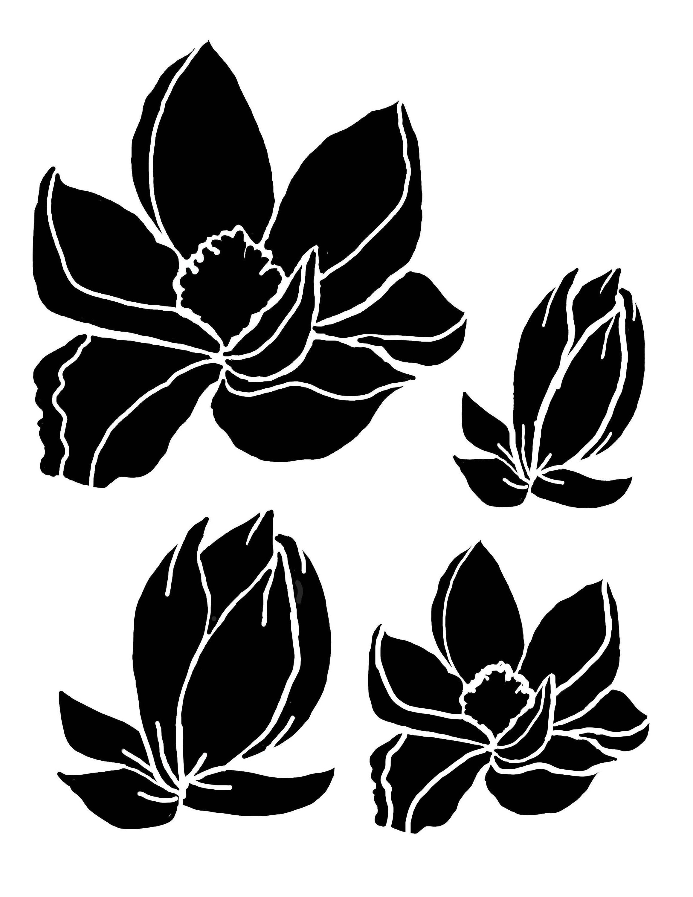 Magnolias 8x10 Stencil Crafting Baking Kids Journaling - Etsy