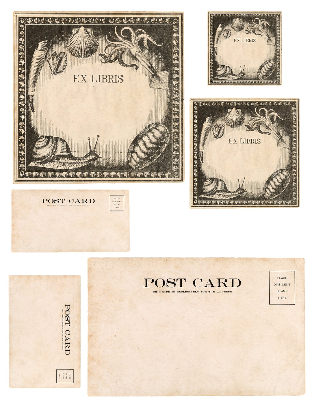 Labels 2 Collage Papers, *INSTANT DOWNLOAD* 5 Pages, Mixed Media, Art ...