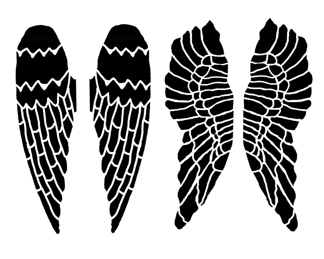 Angel Wings Large 8x10 Stencil, Crafting, Baking, Kids, Journaling, Art ...