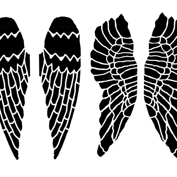 Large Angel Wing Stencil - Etsy