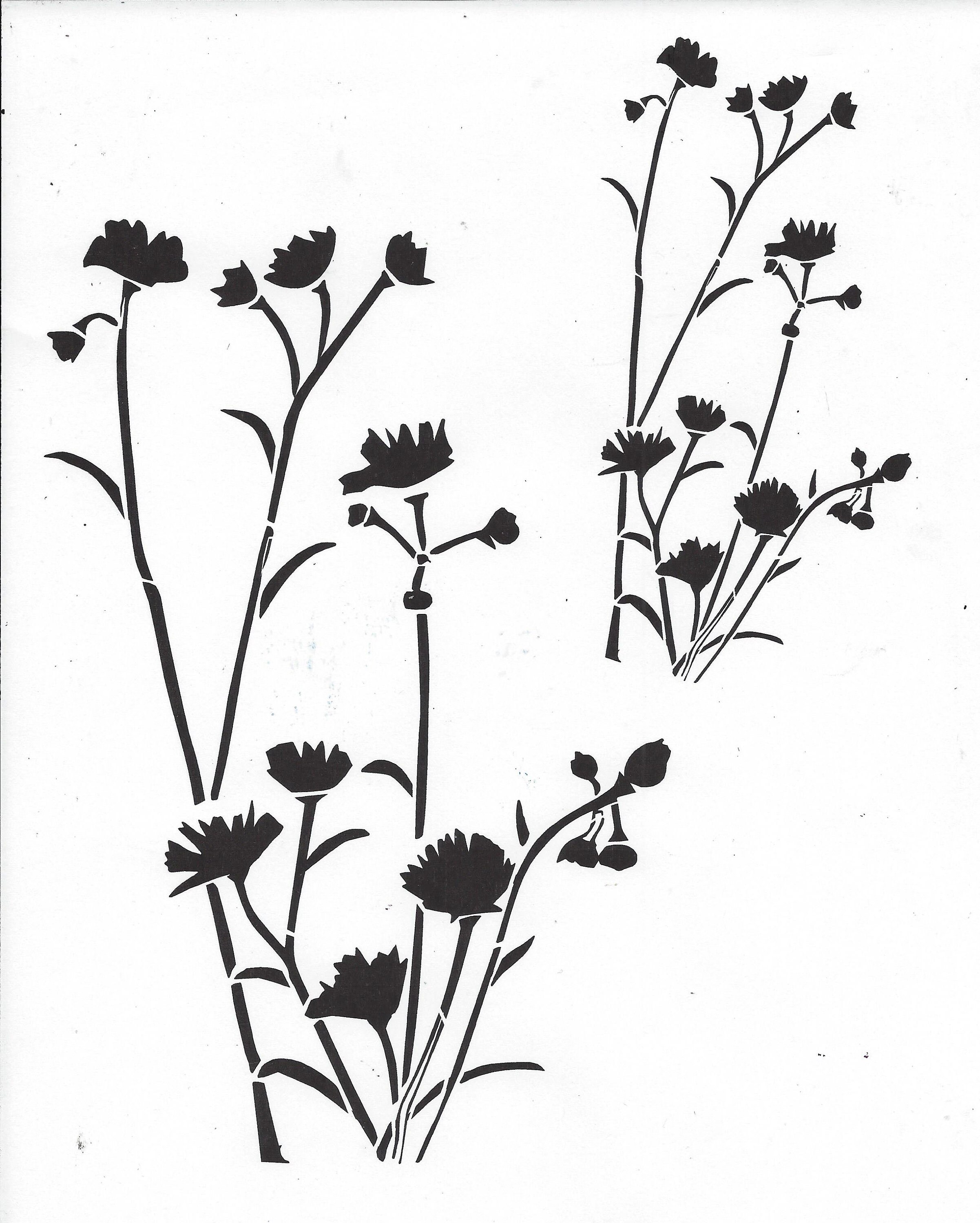 Wildflower 8x10 Stencil, Crafting, Card Making, Baking, Journaling, Art ...