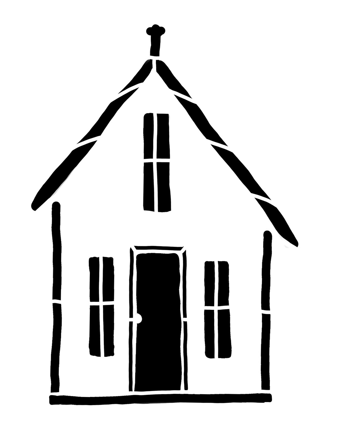 Rustic Church Large 2 8x10 Stencil, Crafting, Baking, Kids, Journaling ...