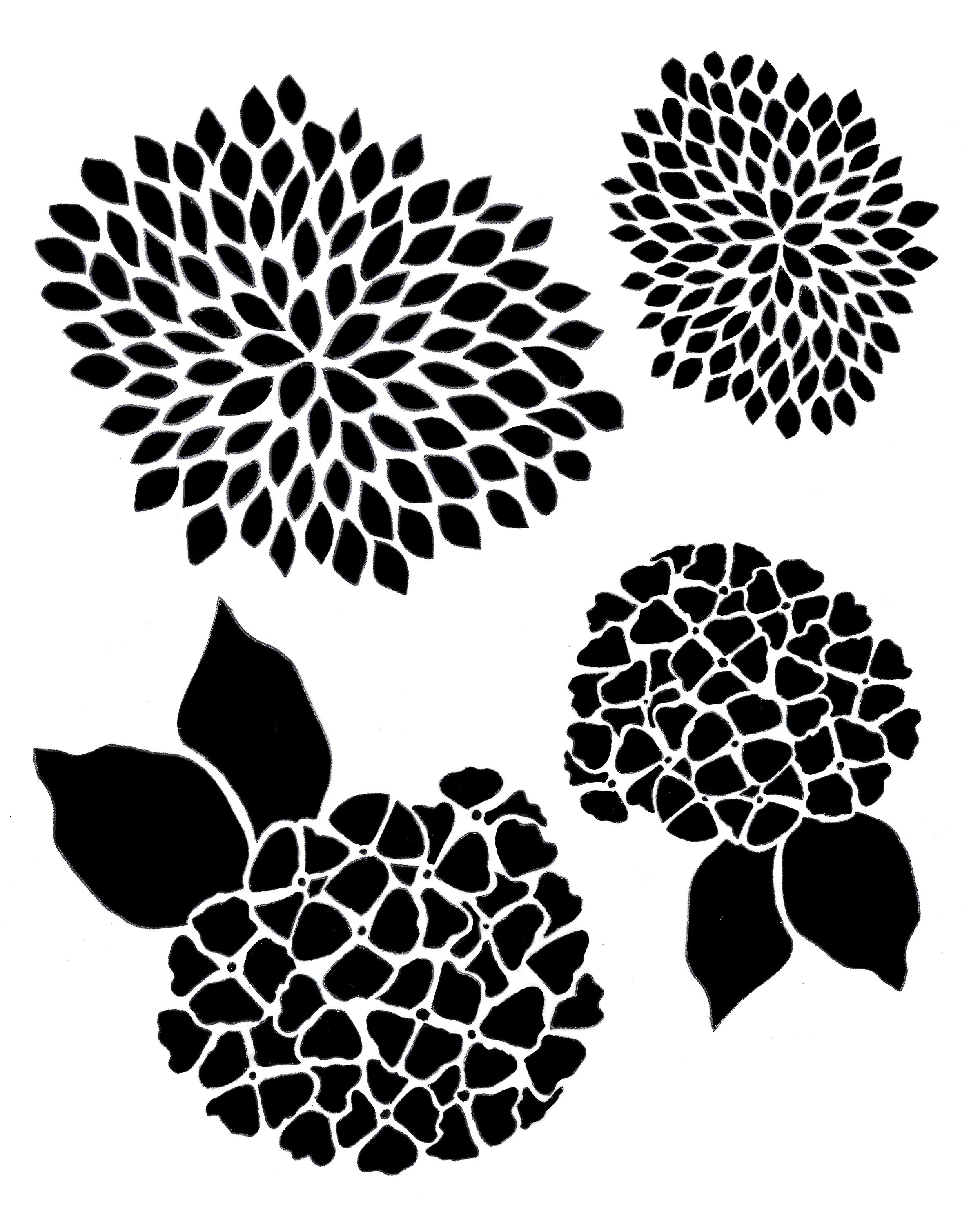 Flower Gang 4 8x10 Stencil, Crafting, Baking, Kids, Journaling, Art ...