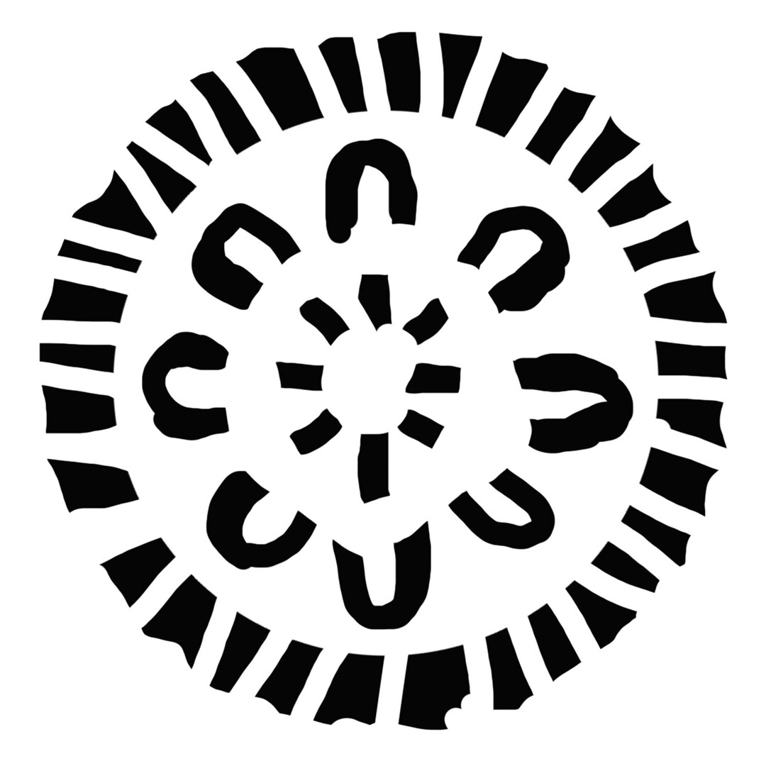 Jagged Carving Circle 1 6x6 Stencil, Crafting, Baking, Kids, Journaling ...