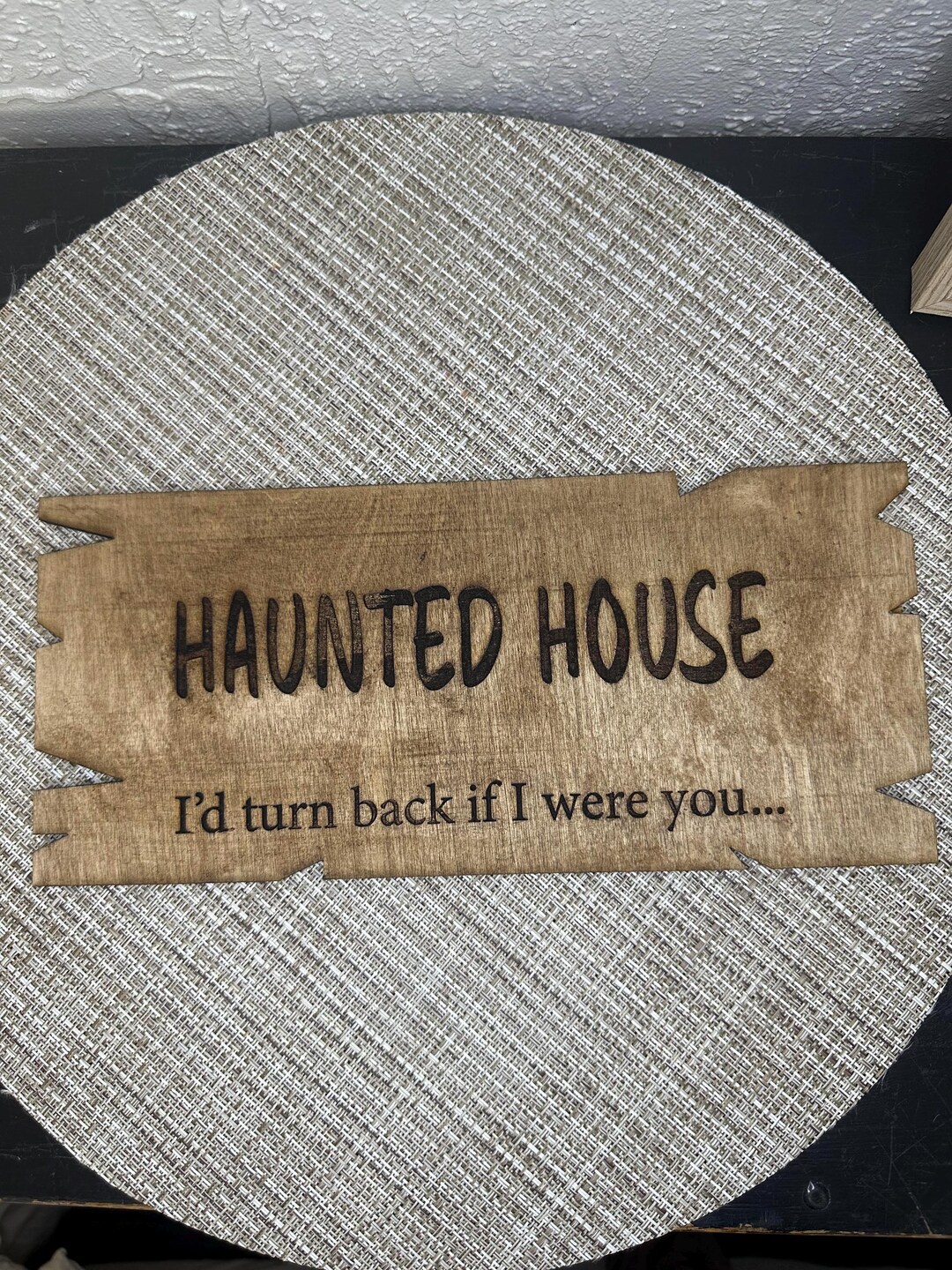 Haunted House, Halloween Sign, Halloween Decor, Turn Back Now Sign ...
