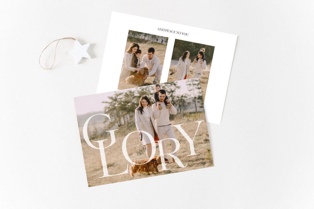 Religious Christmas Card Template, Printable Christian Holiday Card ...