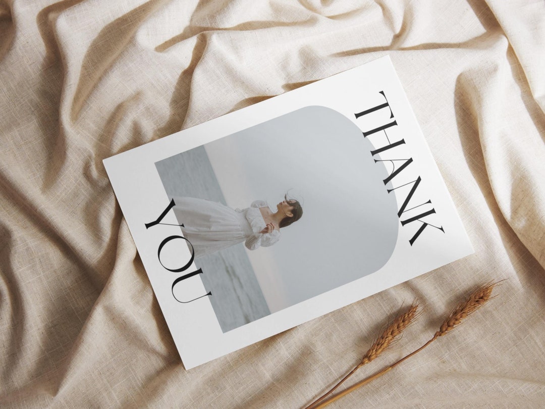 Modern Graduation Thank You Template, Customizable Thank You Card ...