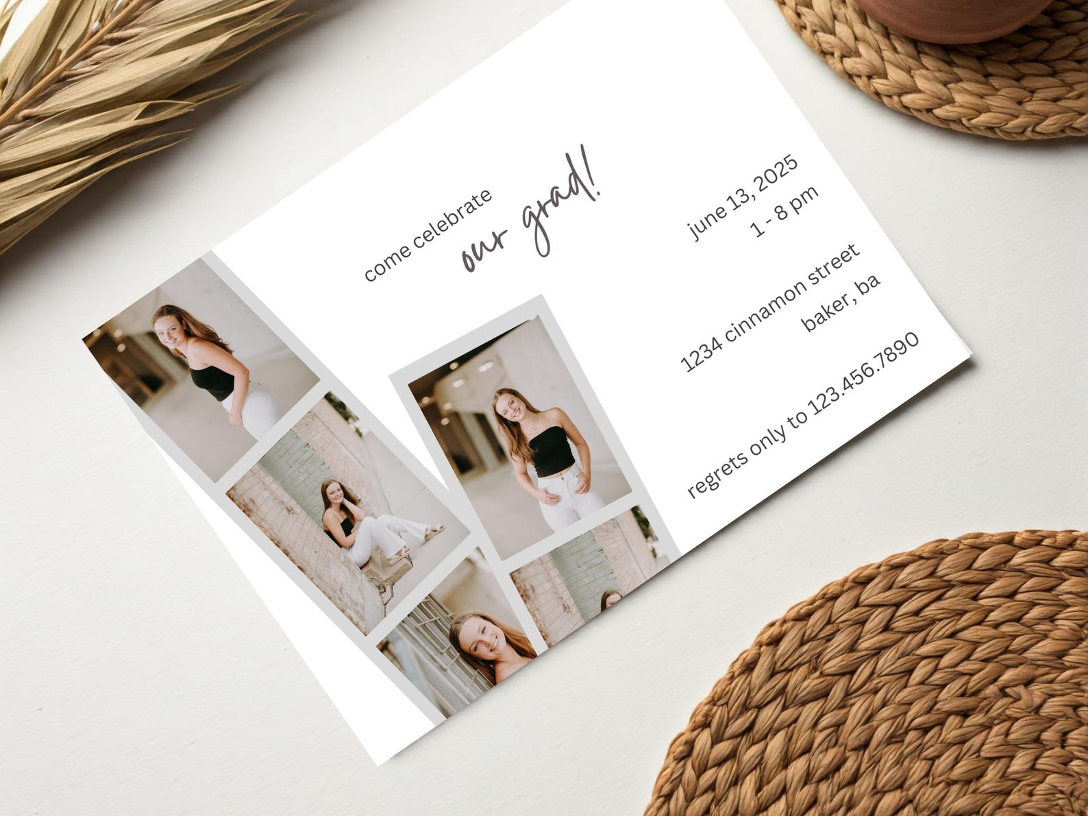Unique Graduation Party Invitation, Minimalist Graduation Invite ...