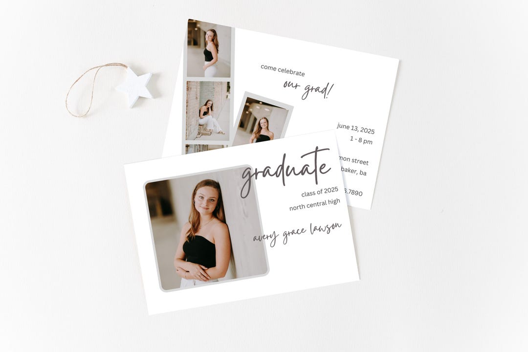 Unique Graduation Party Invitation, Minimalist Graduation Invite ...