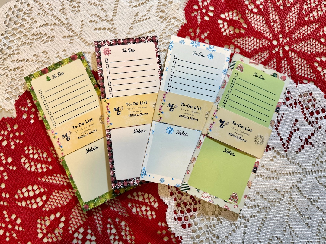 Holiday To-do List Notepad Collection | 3.5” × 8” | 30 Sheets per Pad ...