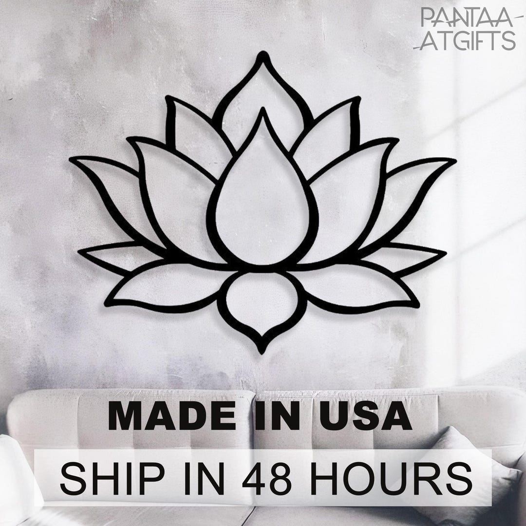 Lotus Flower Metal Sign,lotus Flower Wall Decor,lotus Flower Wall Art ...