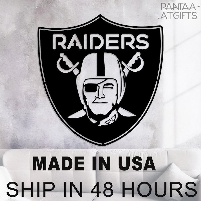 Las Vegas Oakland Raiders Metal Wall Sign,las Vegas Raiders Sign, Metal ...