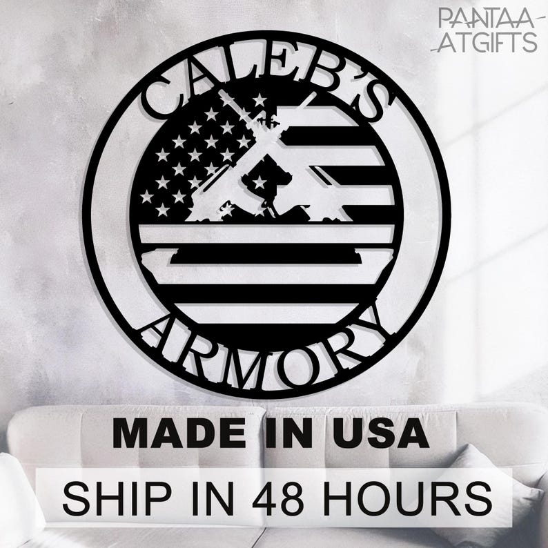 Personalized Armory Metal Sign, Custom Armory Wall Sign,mancave Sign ...
