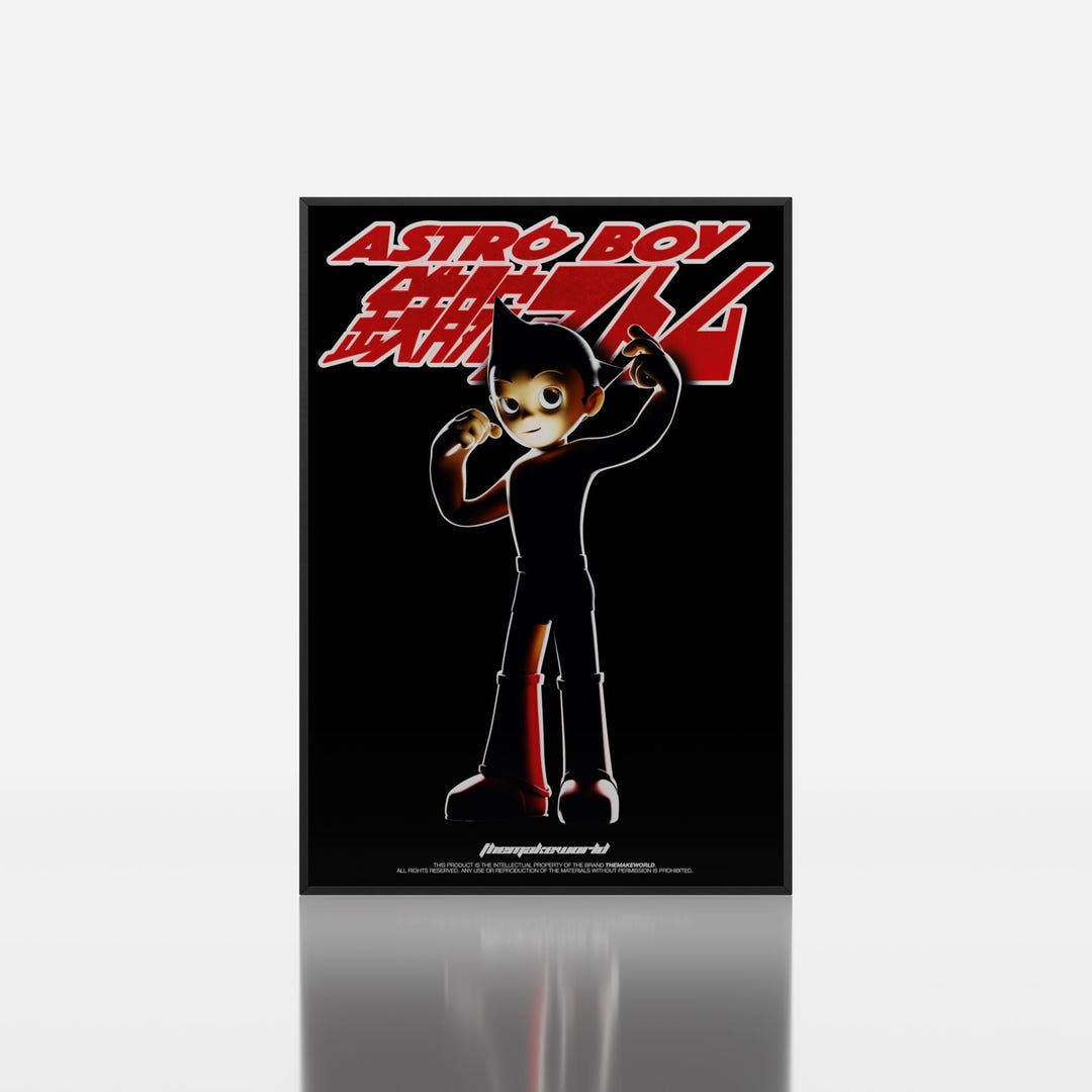 Astro Boy Muscle Digital Poster Unique Design - Etsy
