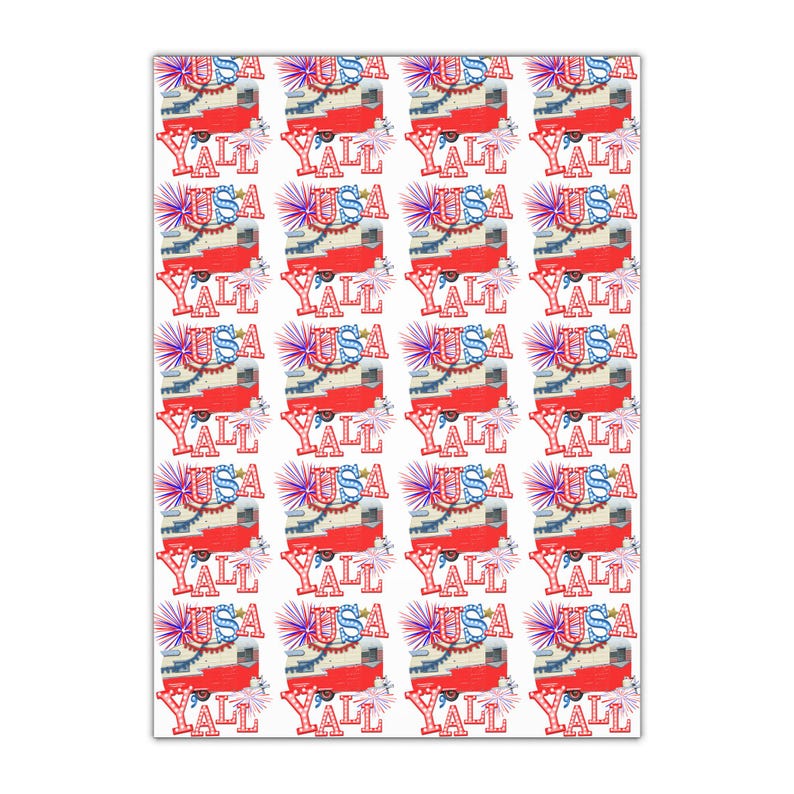 Wrapping Paper Sheets, Festive Giftwrap for Independence Day and ...