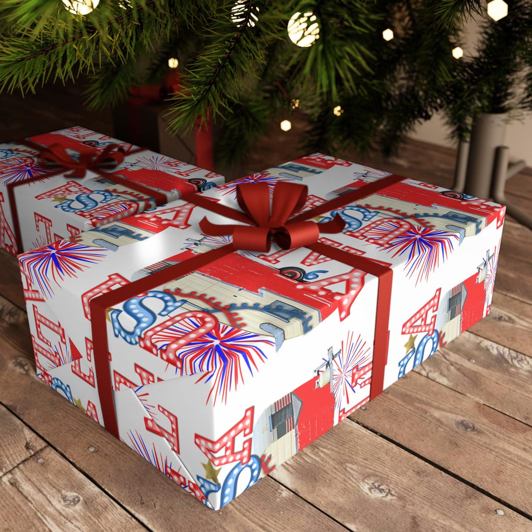Wrapping Paper Sheets, Festive Giftwrap for Independence Day and ...