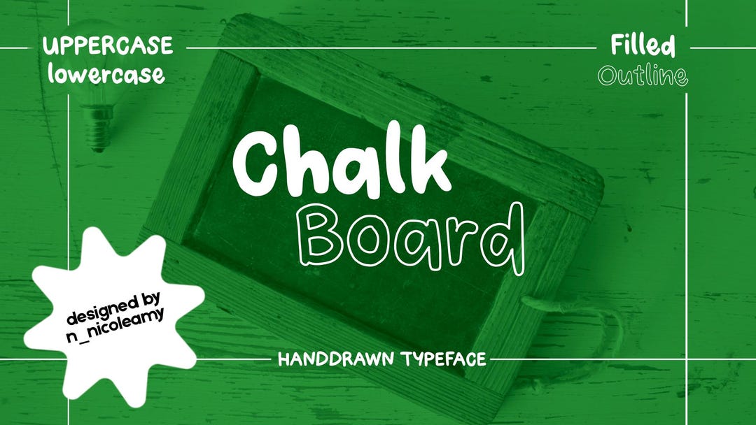 Chalk Board Font | Hand Drawn Font | Digital Font - Etsy