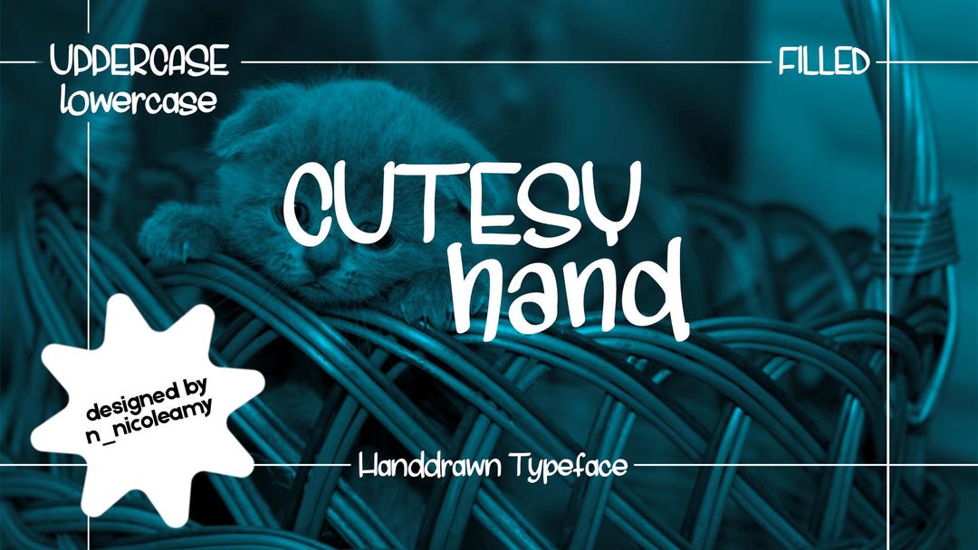 Cutesy Hand Font | Cute Font | Hand Drawn Font | Digital Font - Etsy