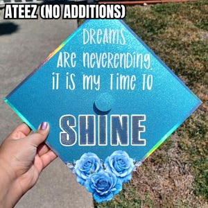 ANY KPOP GROUP Custom Graduation Cap Topper Glitter Cardstock Class of ...