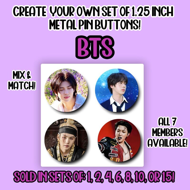 Bts Buttons - Etsy