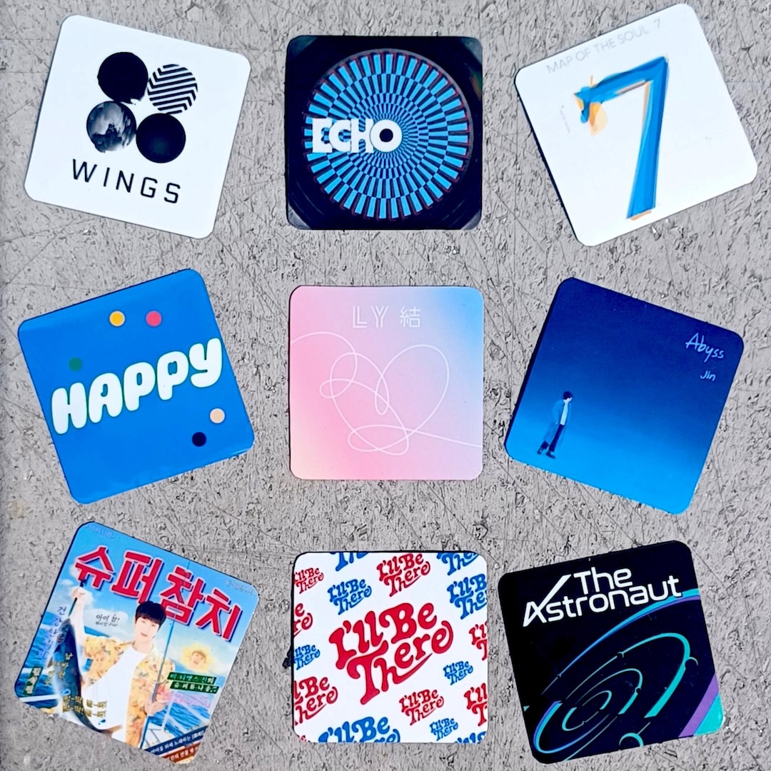 Jin BTS Magnets Album Cover 2x2 Inch Flat Square Fridge Magnets KPOP ...