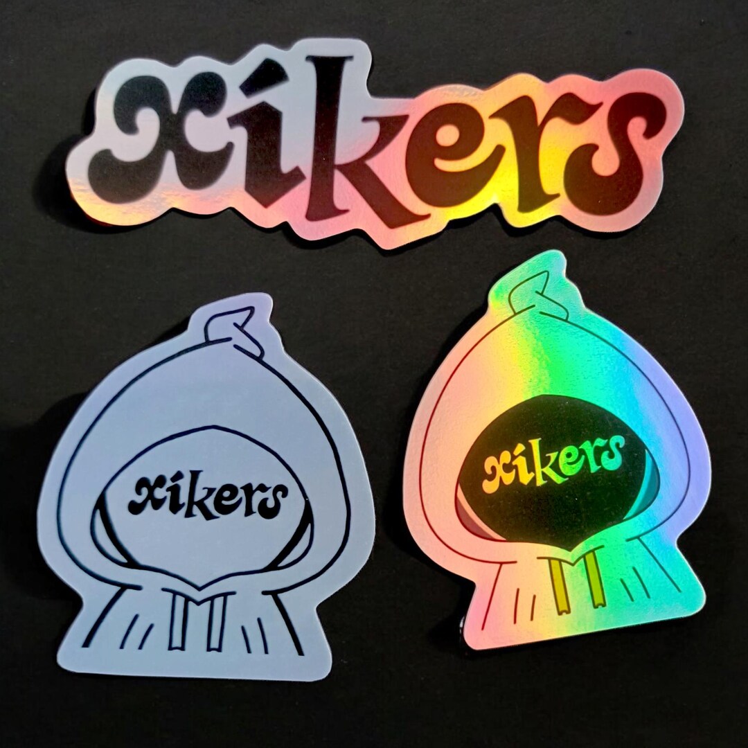 XIKERS Holographic Rainbow Silver Vinyl Waterproof Stickers 2 Inch+ ...
