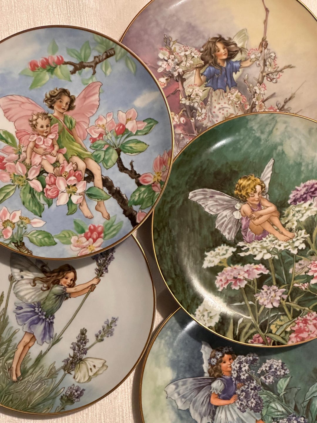 Vintage/antique 5 Wall Hanging Plates for Gallery Wall Villeroy & Boch ...