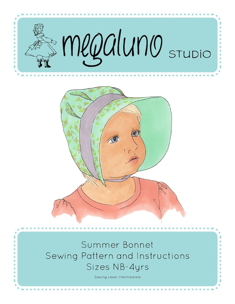 PDF Sewing Pattern: Infant and Girl's Sun Bonnet, Sizes NB - 4, Vintage ...
