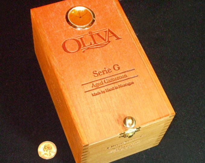 Cigar Box Desk Clock Dresser & Office Valet Box No. 608.138 - Etsy