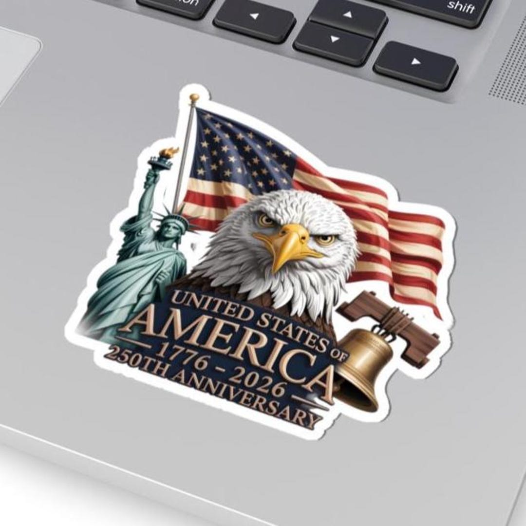 USA 250th Anniversary Sticker, Patriotic Sticker, American Pride Decal ...