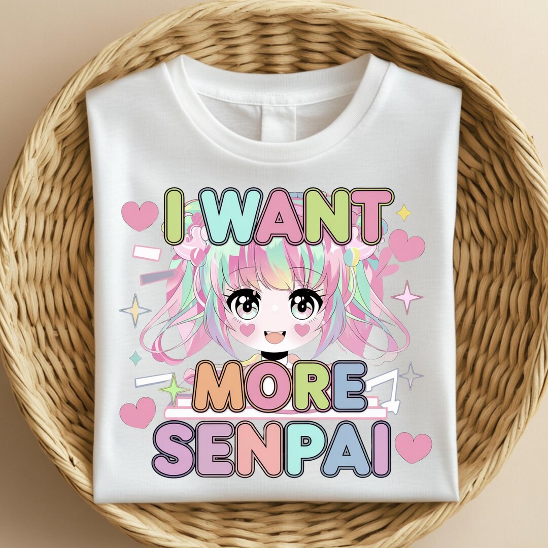 I Want More Senpai PNG, Love Senpai Png, High Resolution, Japanese ...