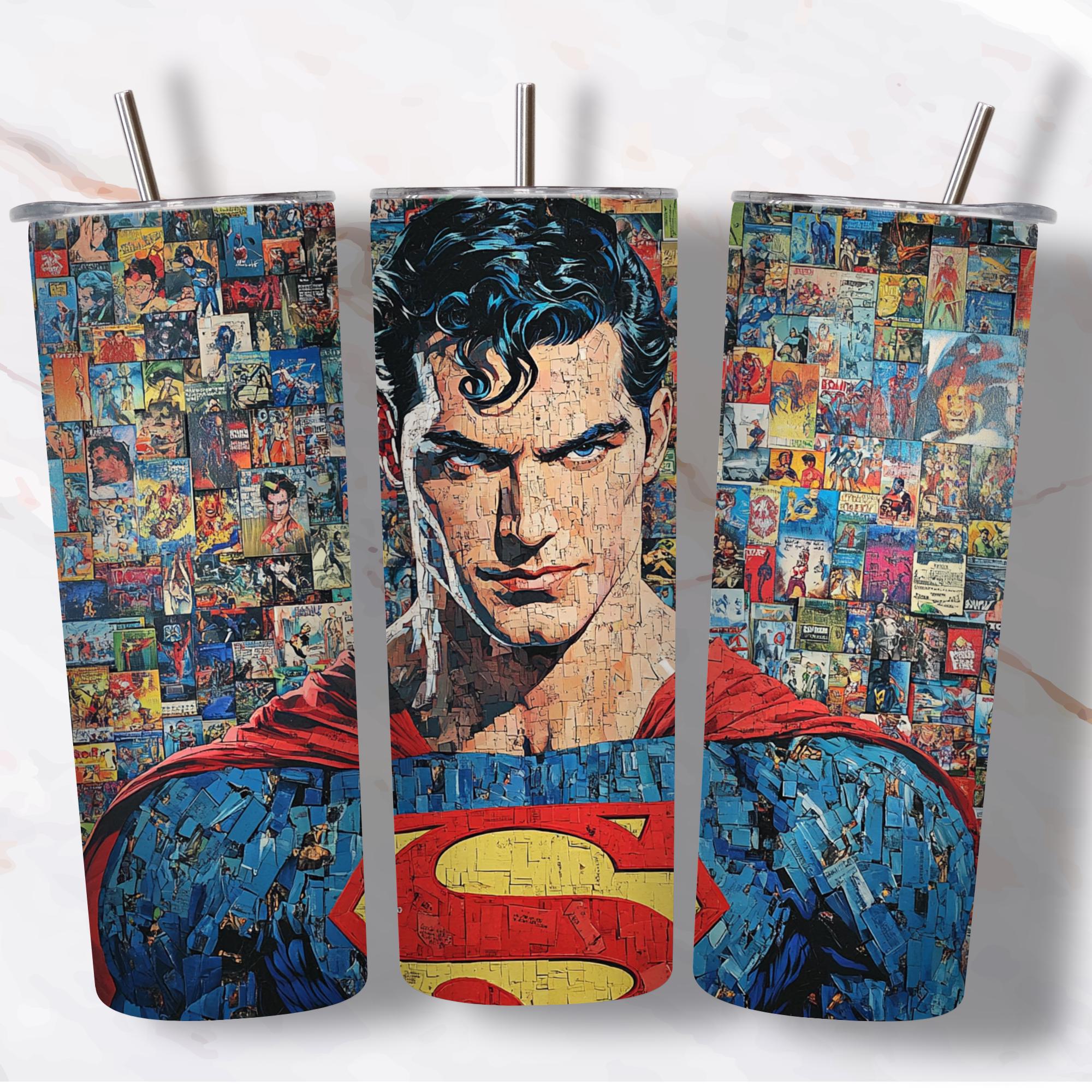 Superhero Tumbler Wrap, Comic Superhero 20oz Tumbler PNG Wraps Design ...