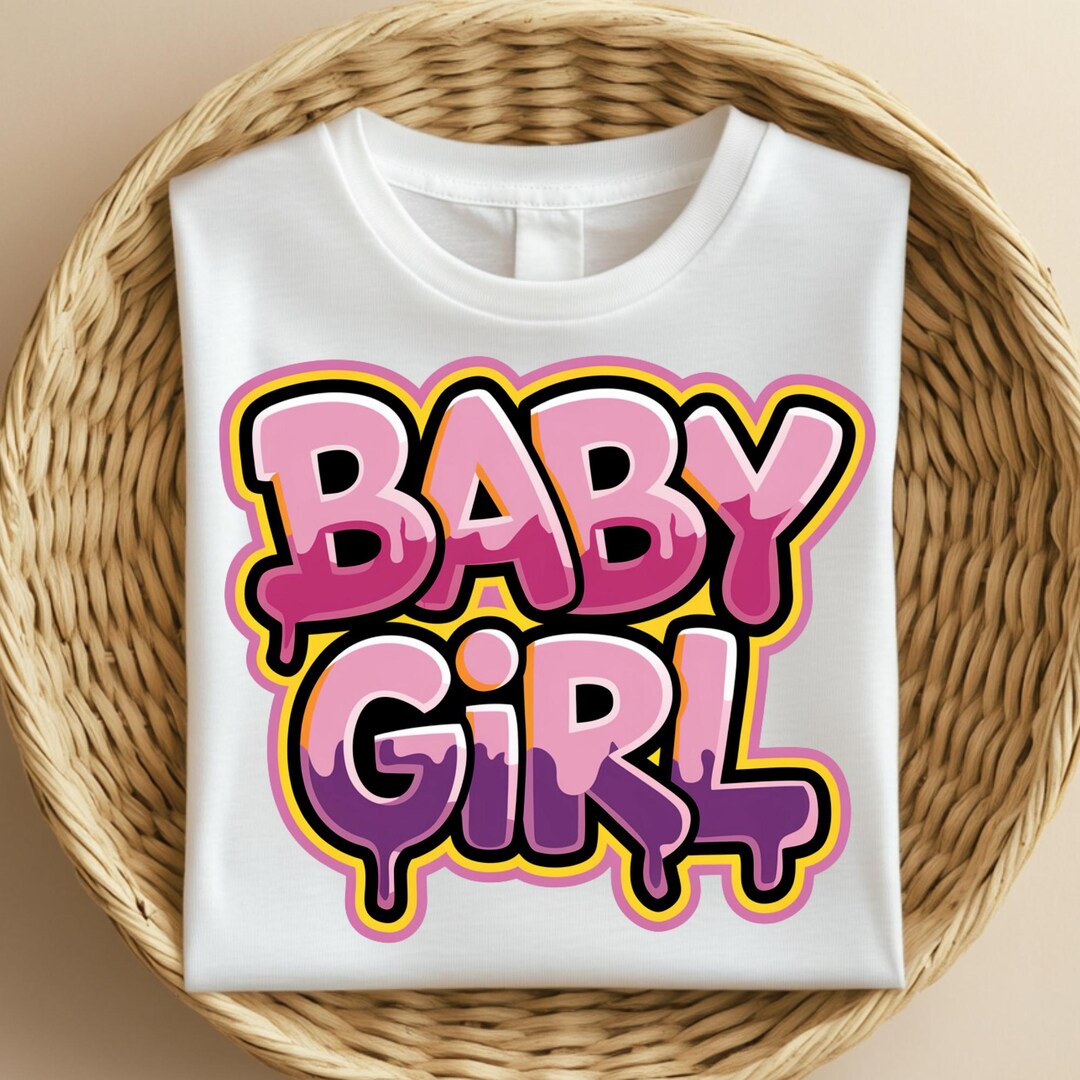 Baby Girl PNG, Urban Style PNG, Dripping Font PNG, Newborn Baby Png ...