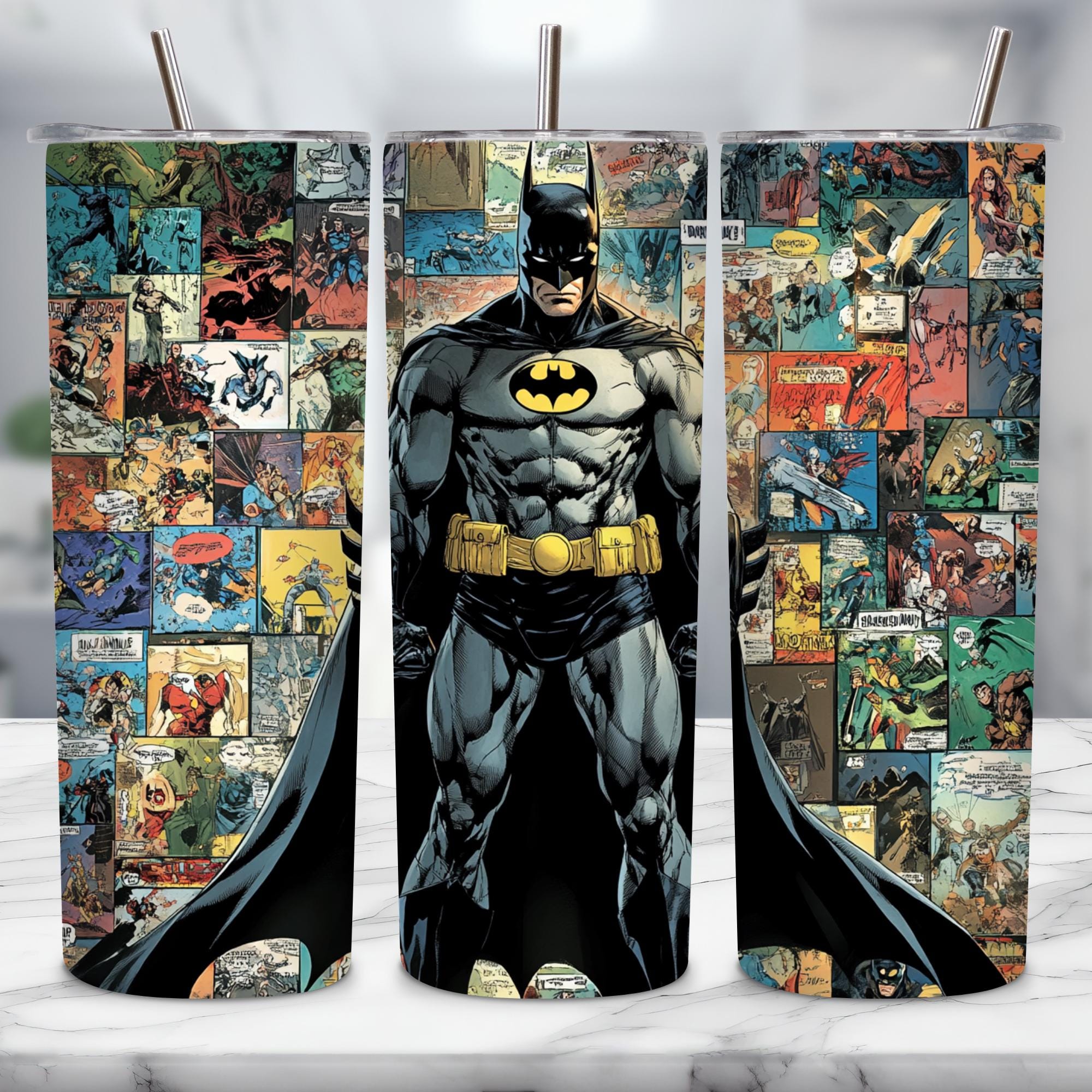 Action Hero Tumbler Wrap, 20oz Skinny Sublimation PNG, Comic Book Style ...
