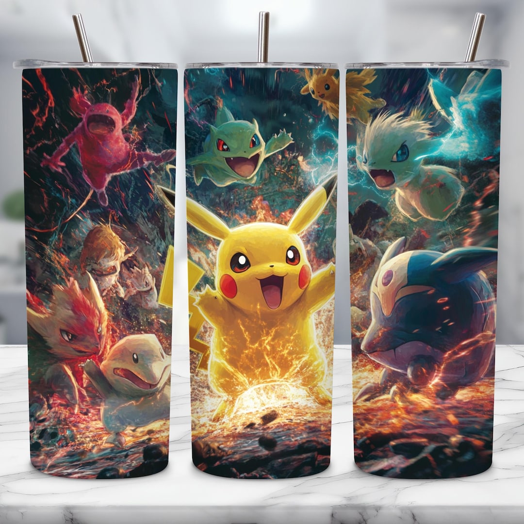 20oz Thunder Mouse PNG, Cartoon Tumbler, 20oz Skinny Tumbler, Gift for ...