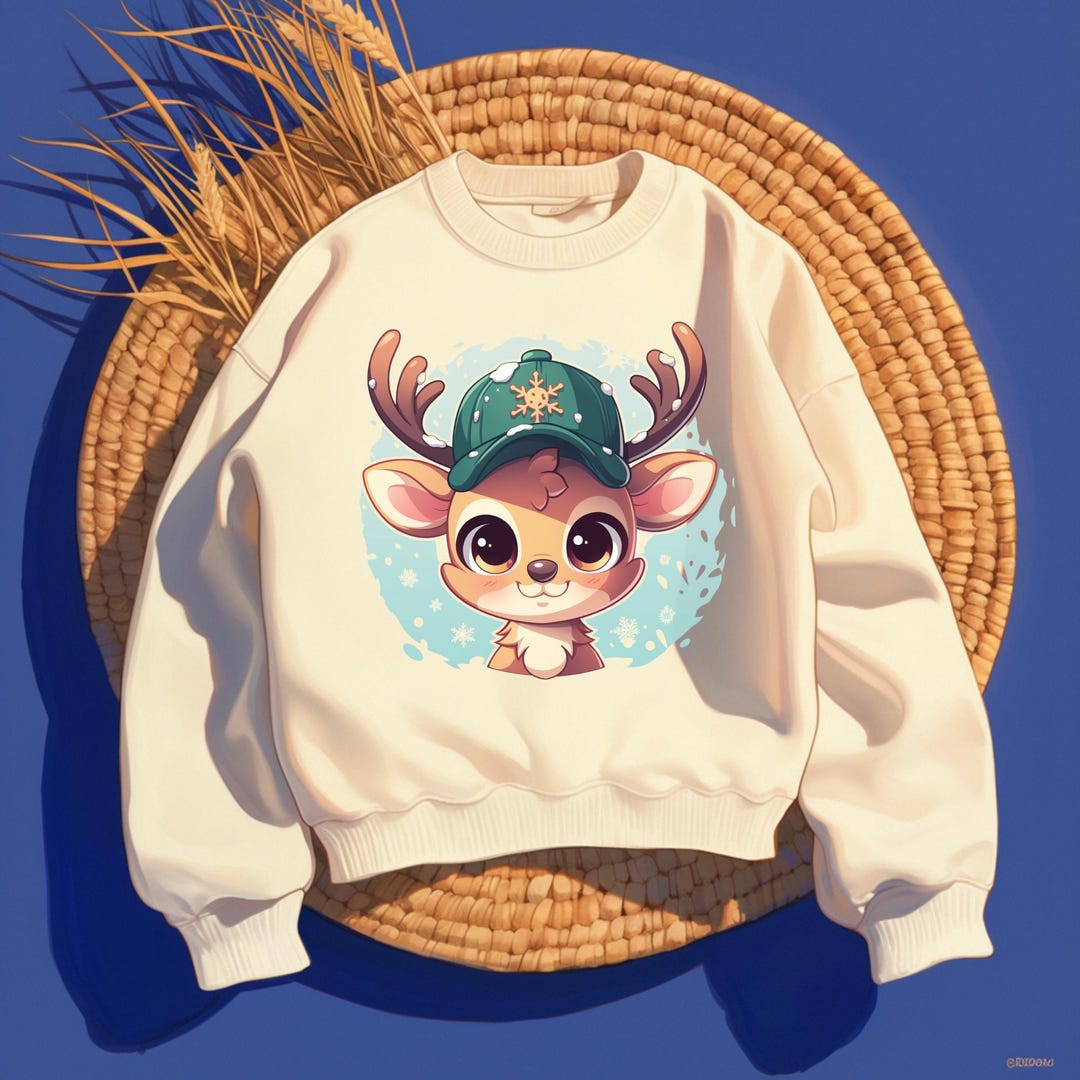 Cute Reindeer Png, Cute Dear Png, Reindeer Design, Sublimation Design ...