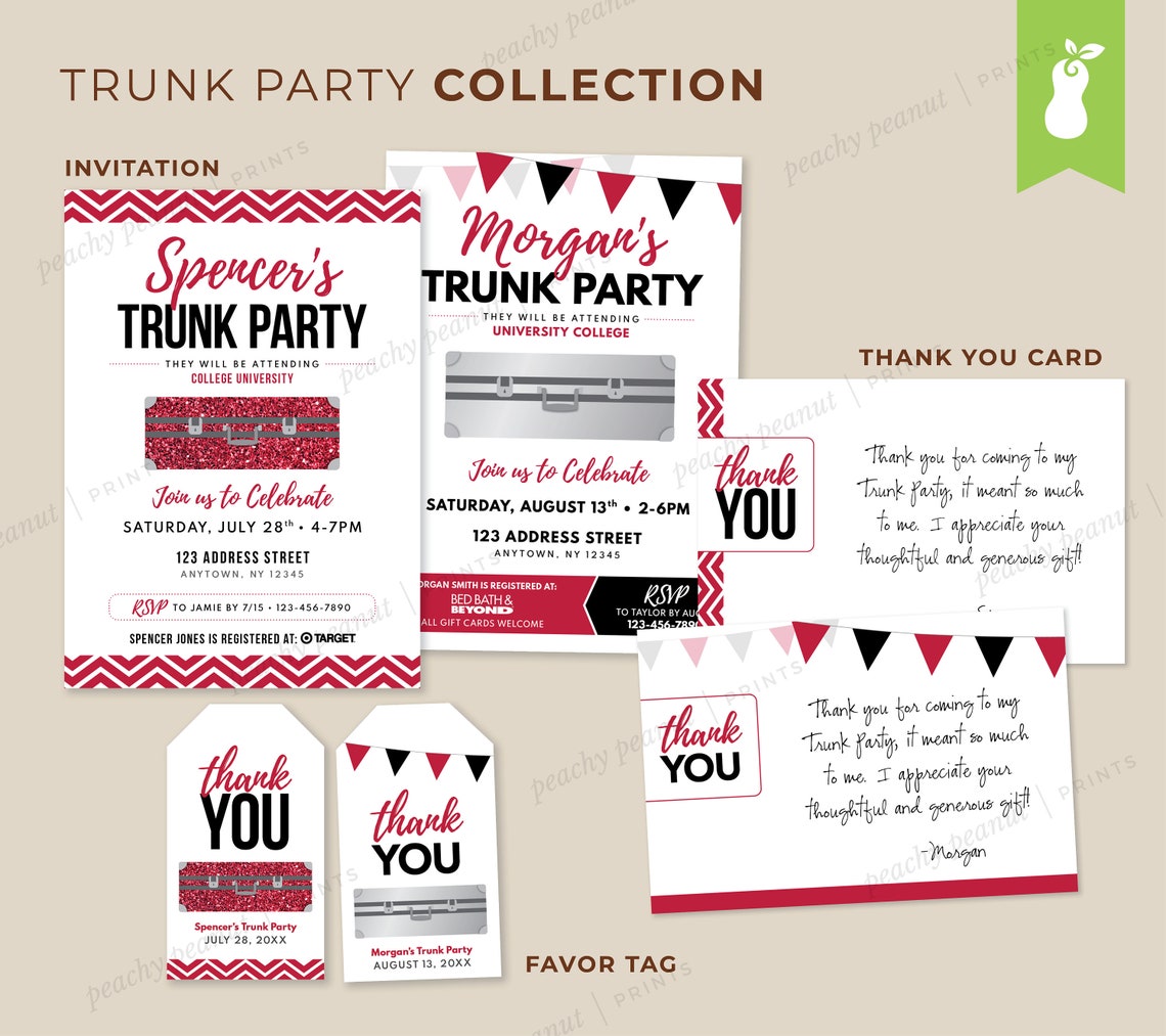 PRINTABLE Trunk Party Invitation 5x7 or 4x6 Custom - Etsy