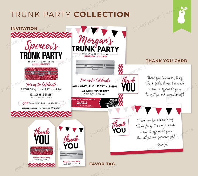PRINTABLE Trunk Party Invitation 5x7 or 4x6 Custom - Etsy
