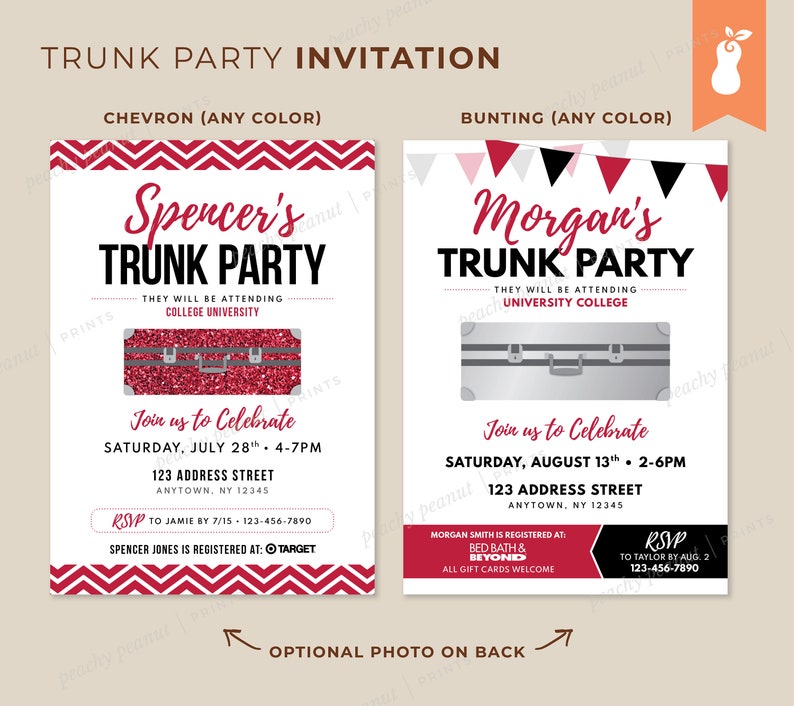 PRINTABLE | Trunk Party Invitation | 5x7 or 4x6 | Custom Digital File - Etsy