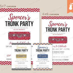 PRINTABLE | Trunk Party Invitation | 5x7 or 4x6 | Custom Digital File ...